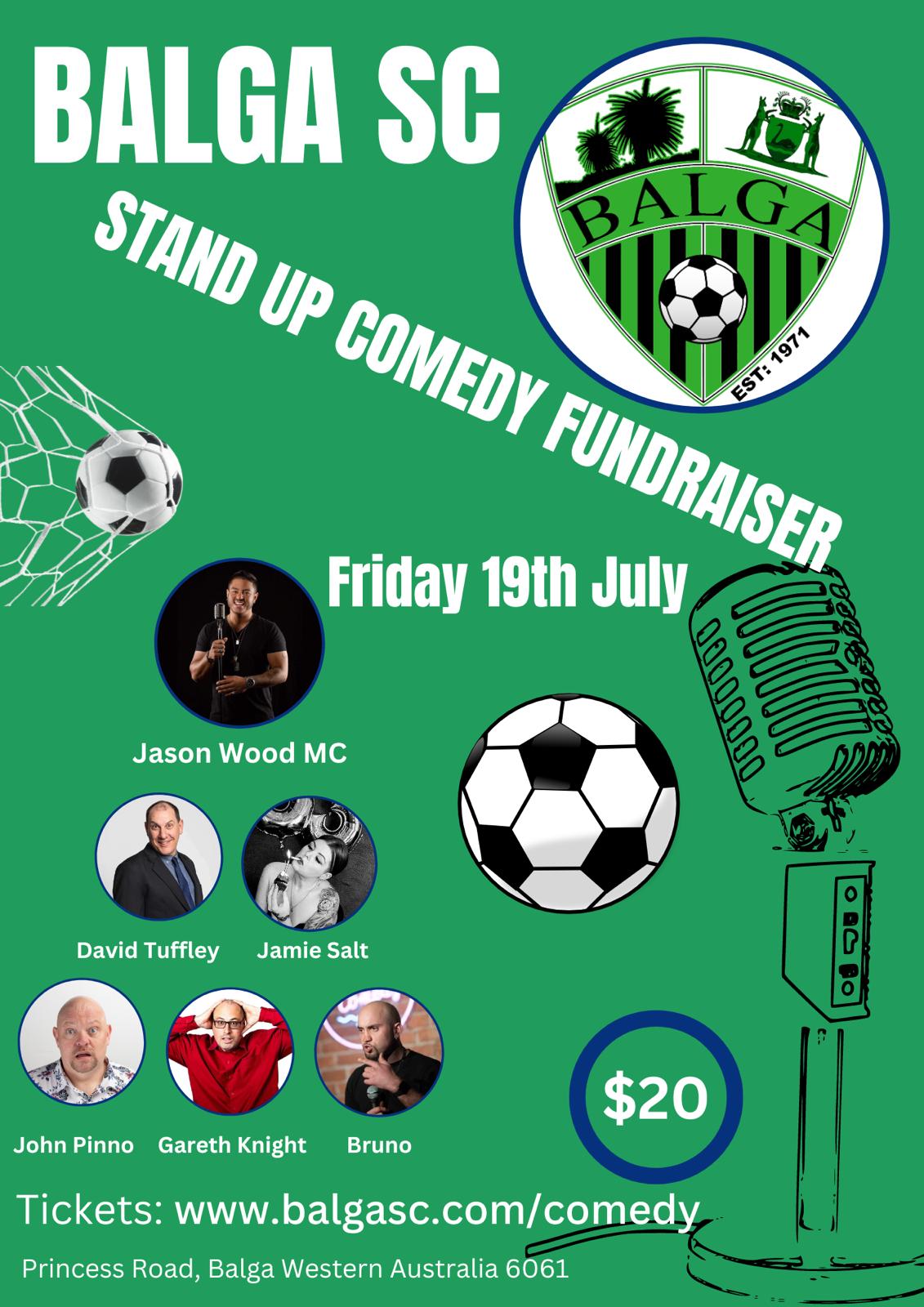 Meet the Comedians Supporting Fee Free Football - Balga Soccer and ...